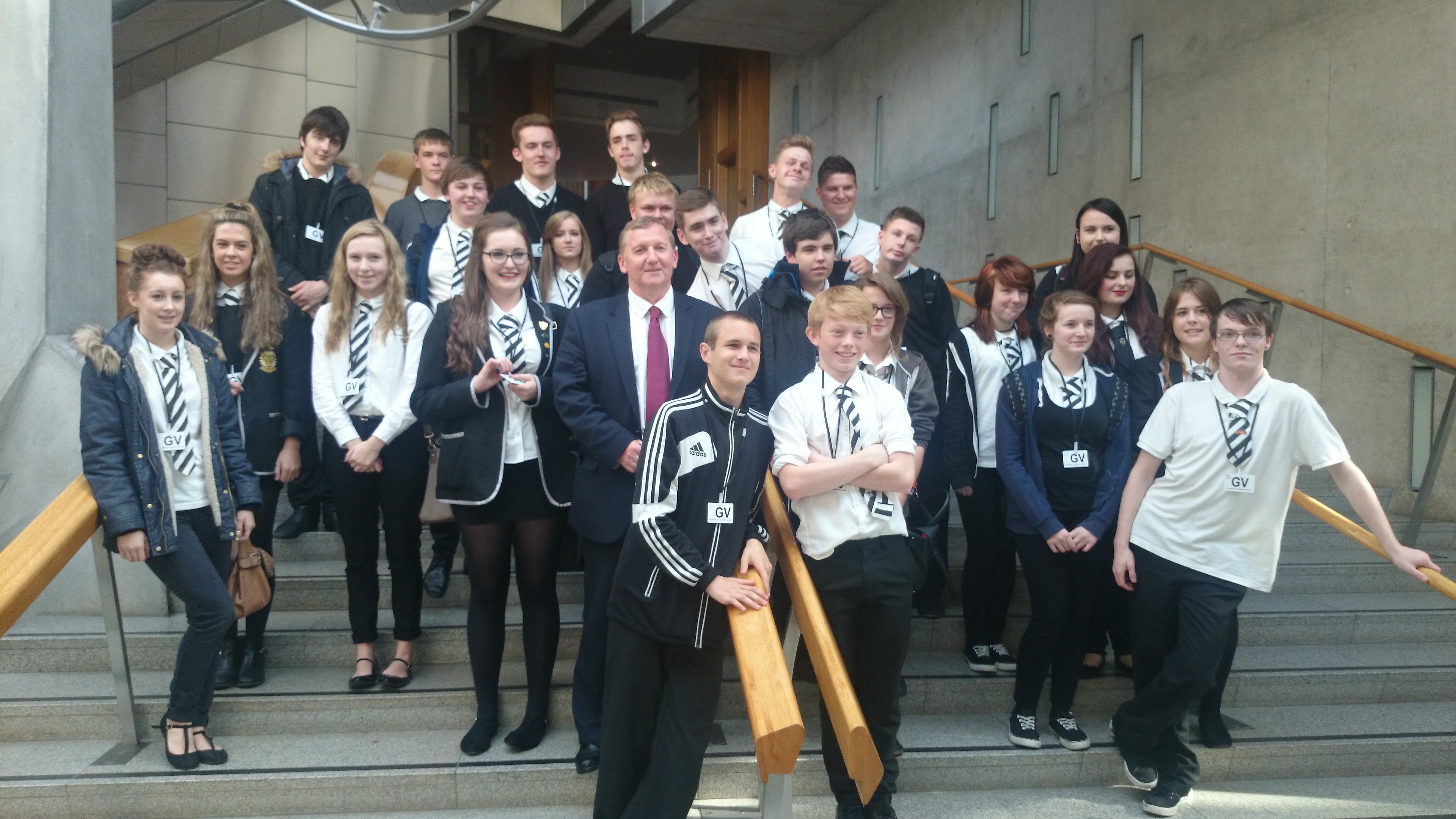 Inverkiething High School Pupils visit the Scottish Parliament and meet ...